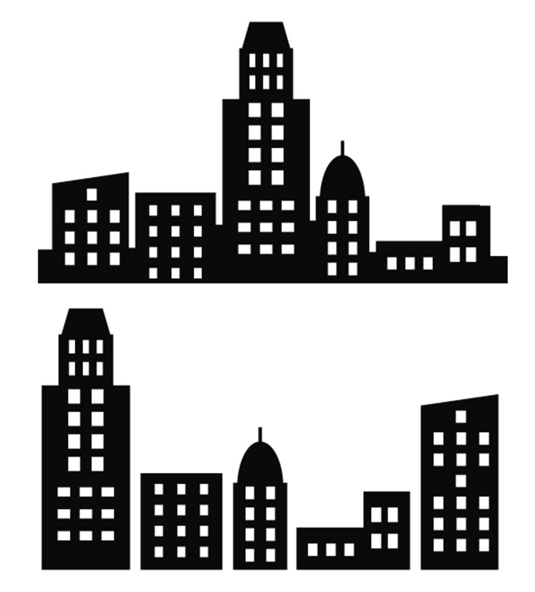 Skyline City Clipart Superhero Buildings Block Clipart and Buildings ...
