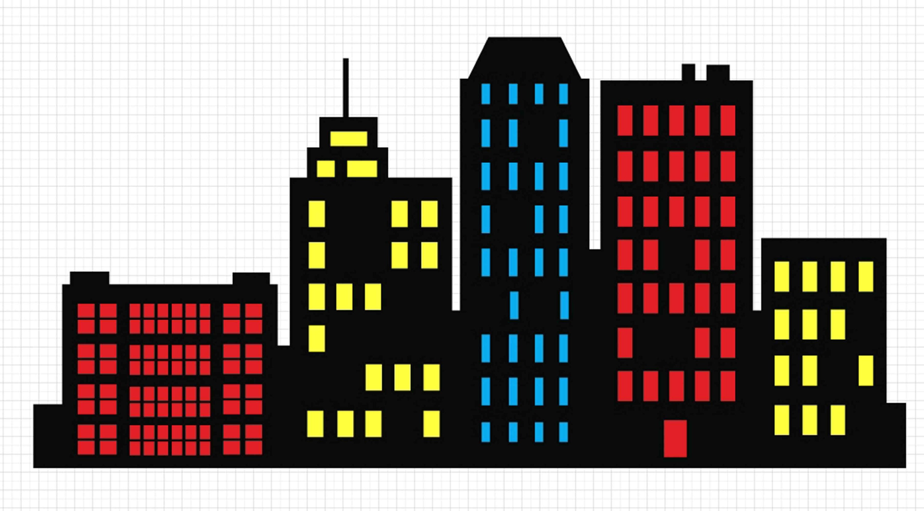 Superhero City Skyline Clipart: PNG, SVG, EPS (digital Download) - Etsy