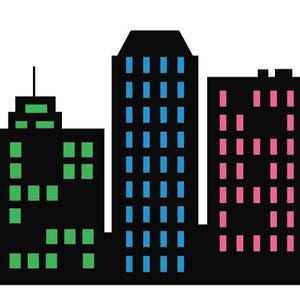 Superhero Cityscape Wall Art: Skyline Buildings PNG, SVG (digital ...