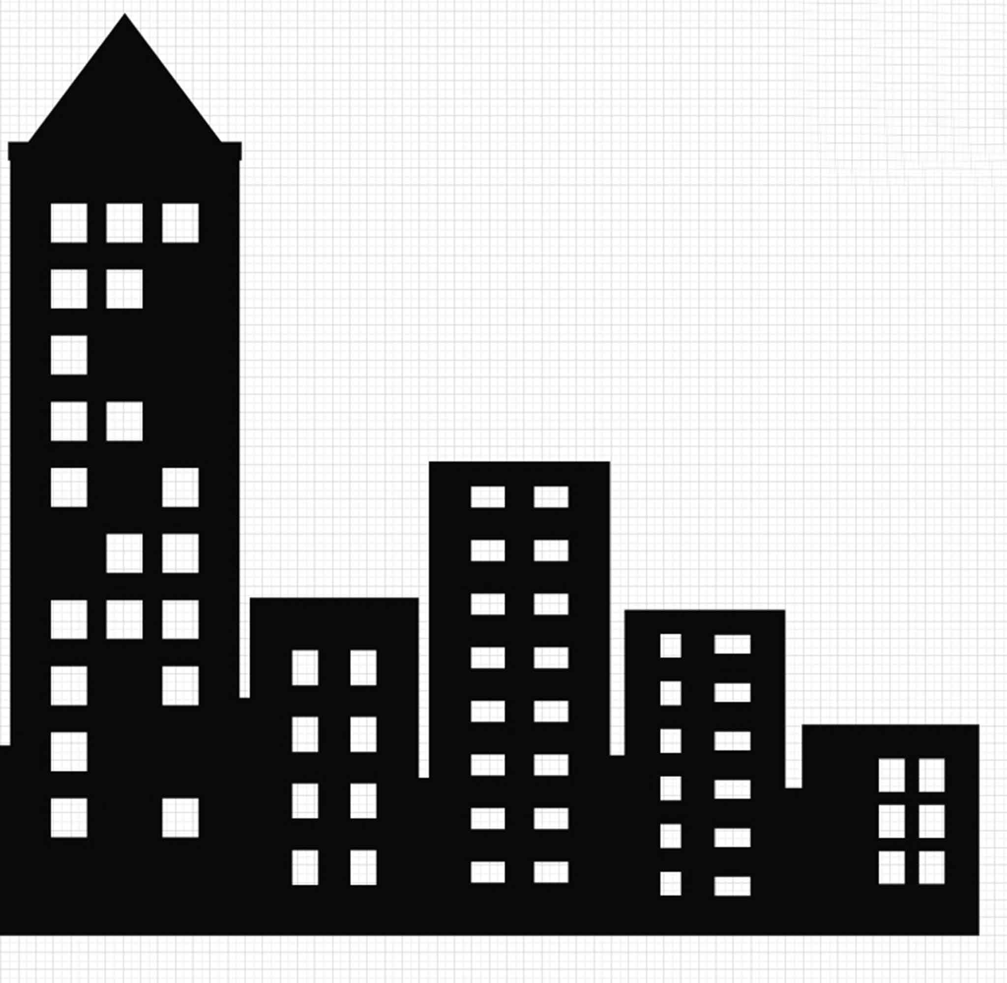 Skyline City Clipart Superhero Buildings Block Clipart and - Etsy UK