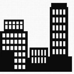 Clipart of a City Skyline, Superhero Buildings, Block Clipart, and ...