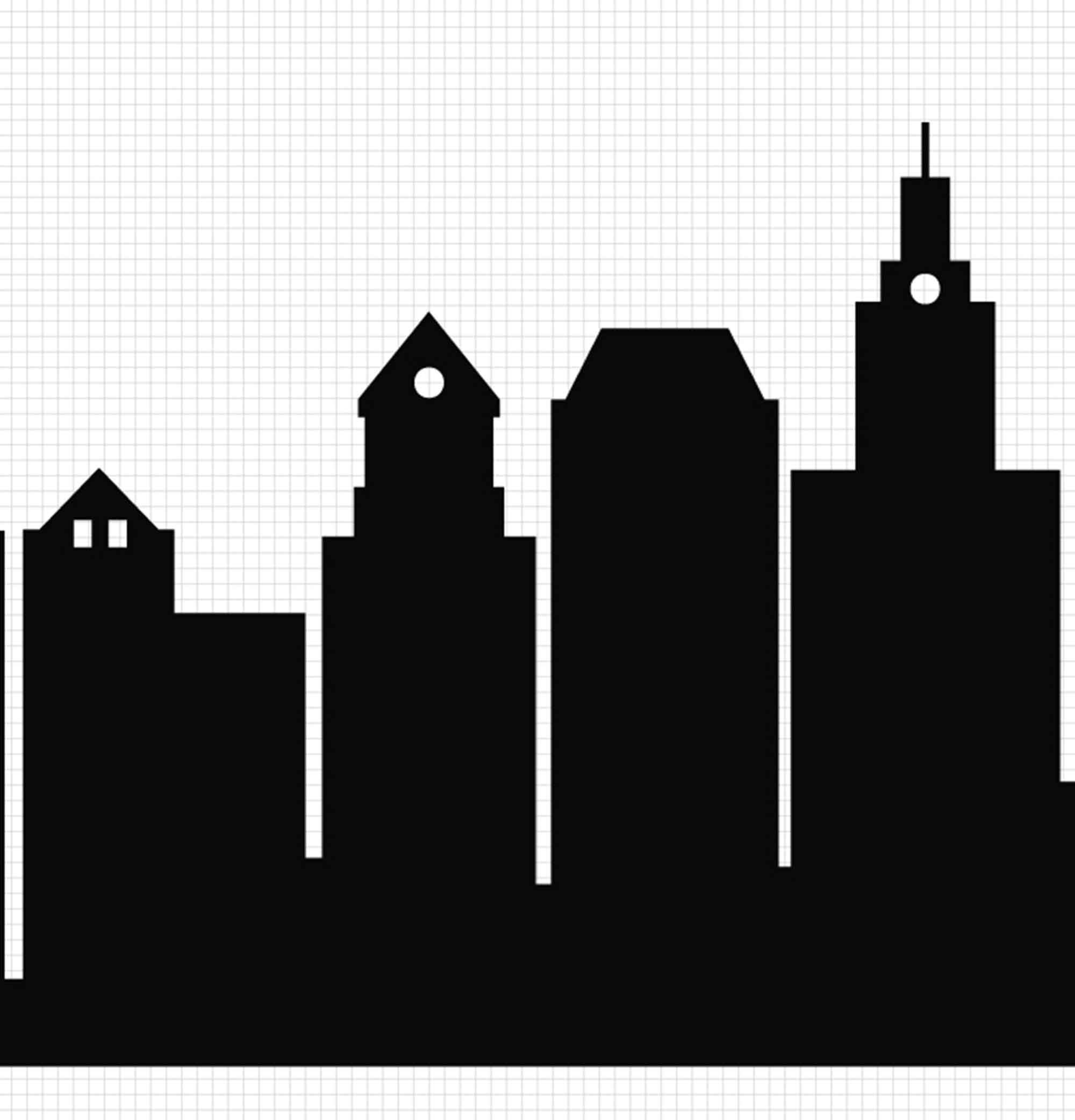 Skyline City Clipart Superhero Buildings Block Clipart and - Etsy UK