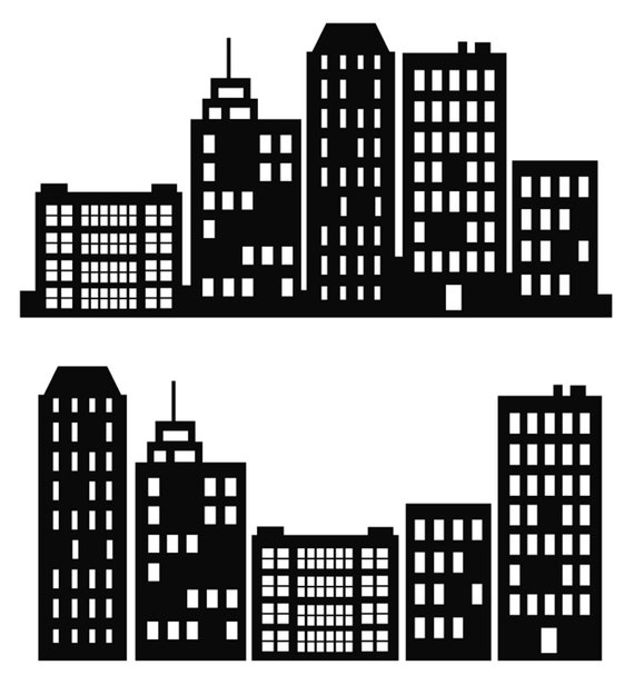 Superhero Cityscape Clipart