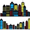 Superhero Buildings Block Clipart and Skyline City Buildings PNG City ...