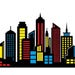 City Skyline Clipart, Superhero Buildings, and Building City Silhouette ...