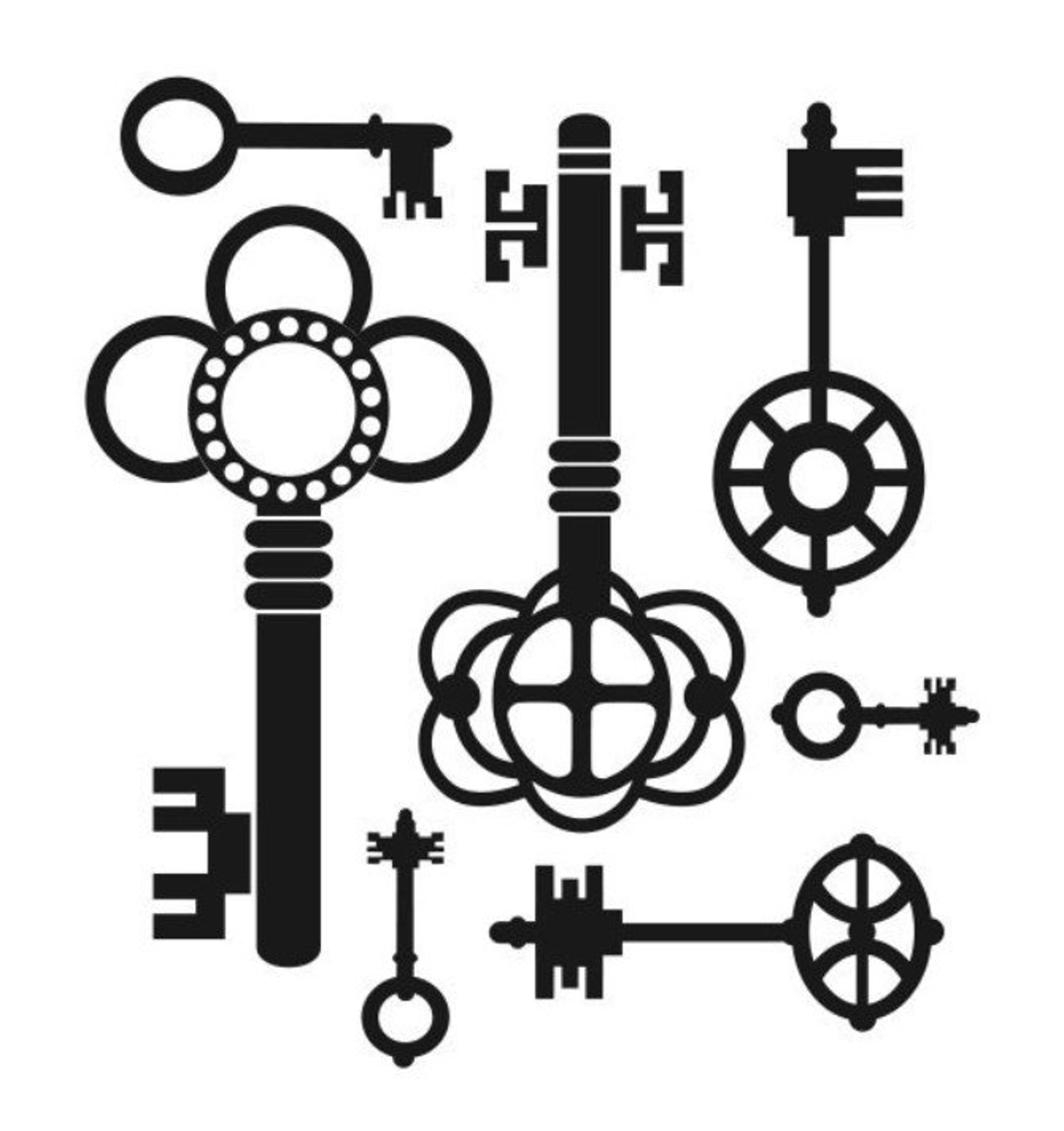 Key Silhouette Collage Keys Keys SVG Silhouette SVG Keys - Etsy