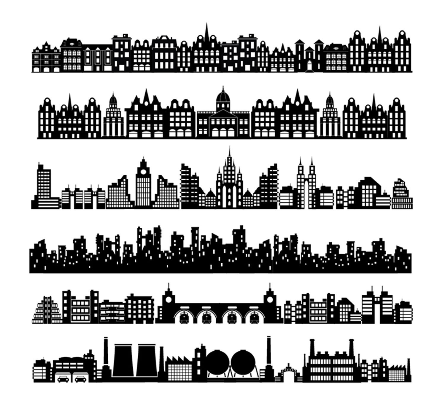 Skyline City Clipart Superhero Buildings Block Clipart and Buildings ...