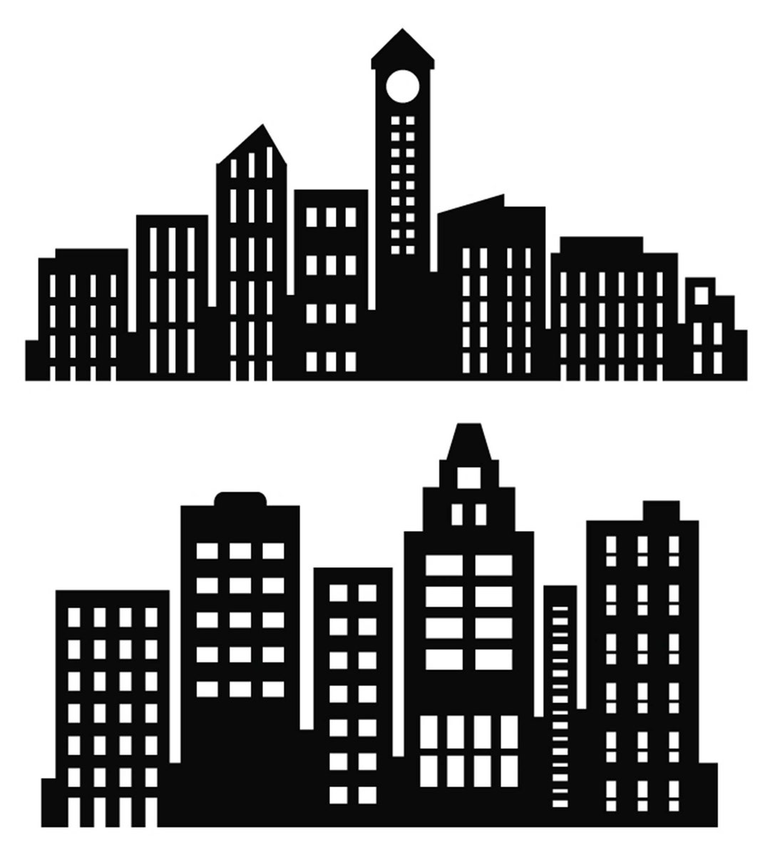 City Silhouette, Urban Skyline, Landscape PNG, SVG Types of Images That ...