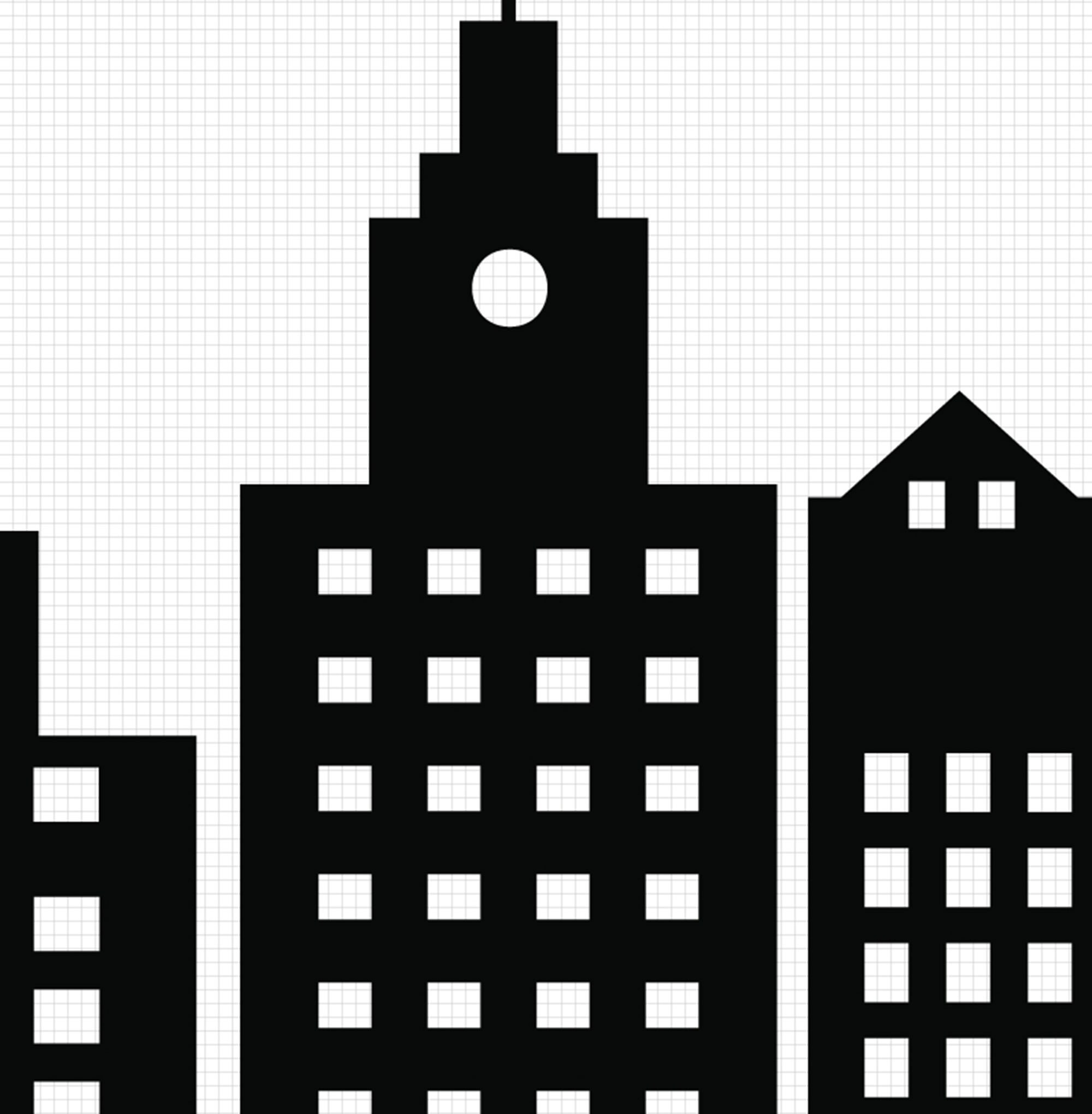 Skyline City Clipart Superhero Buildings Block Clipart and - Etsy