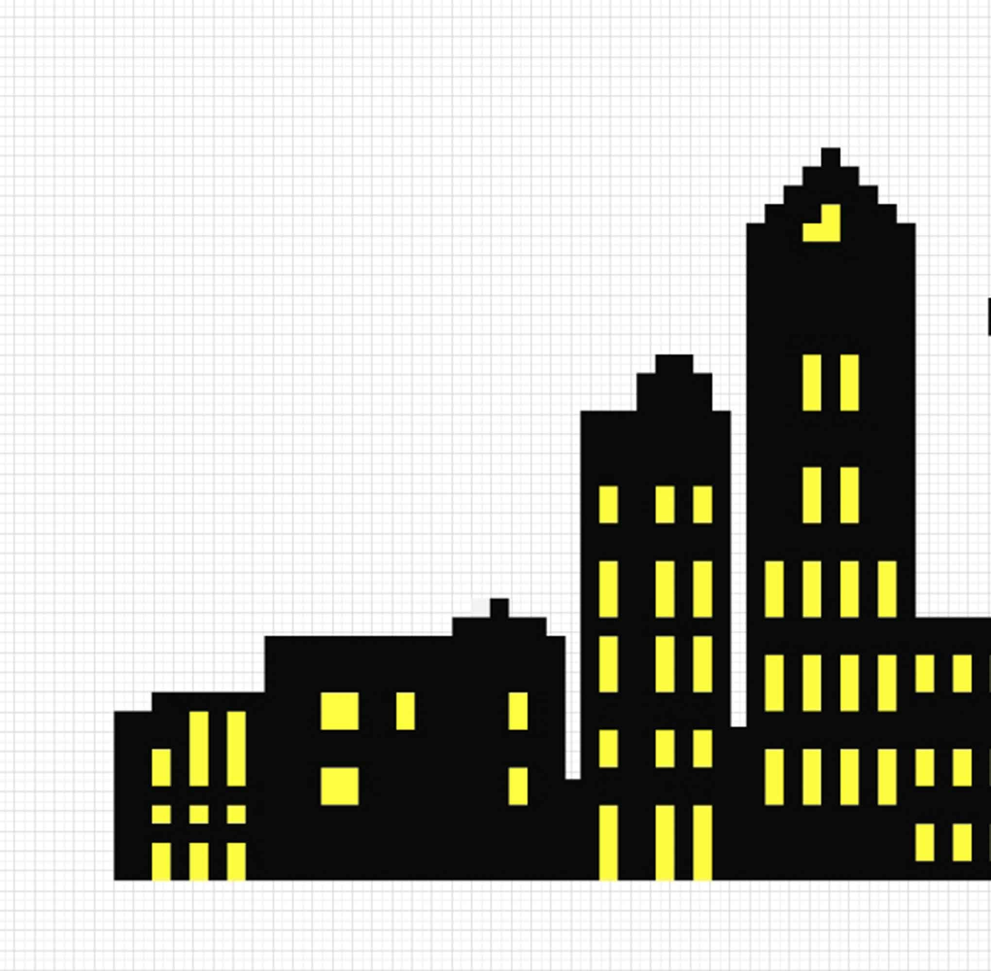 Skyline City Clipart Superhero Buildings Block Clipart and Buildings ...