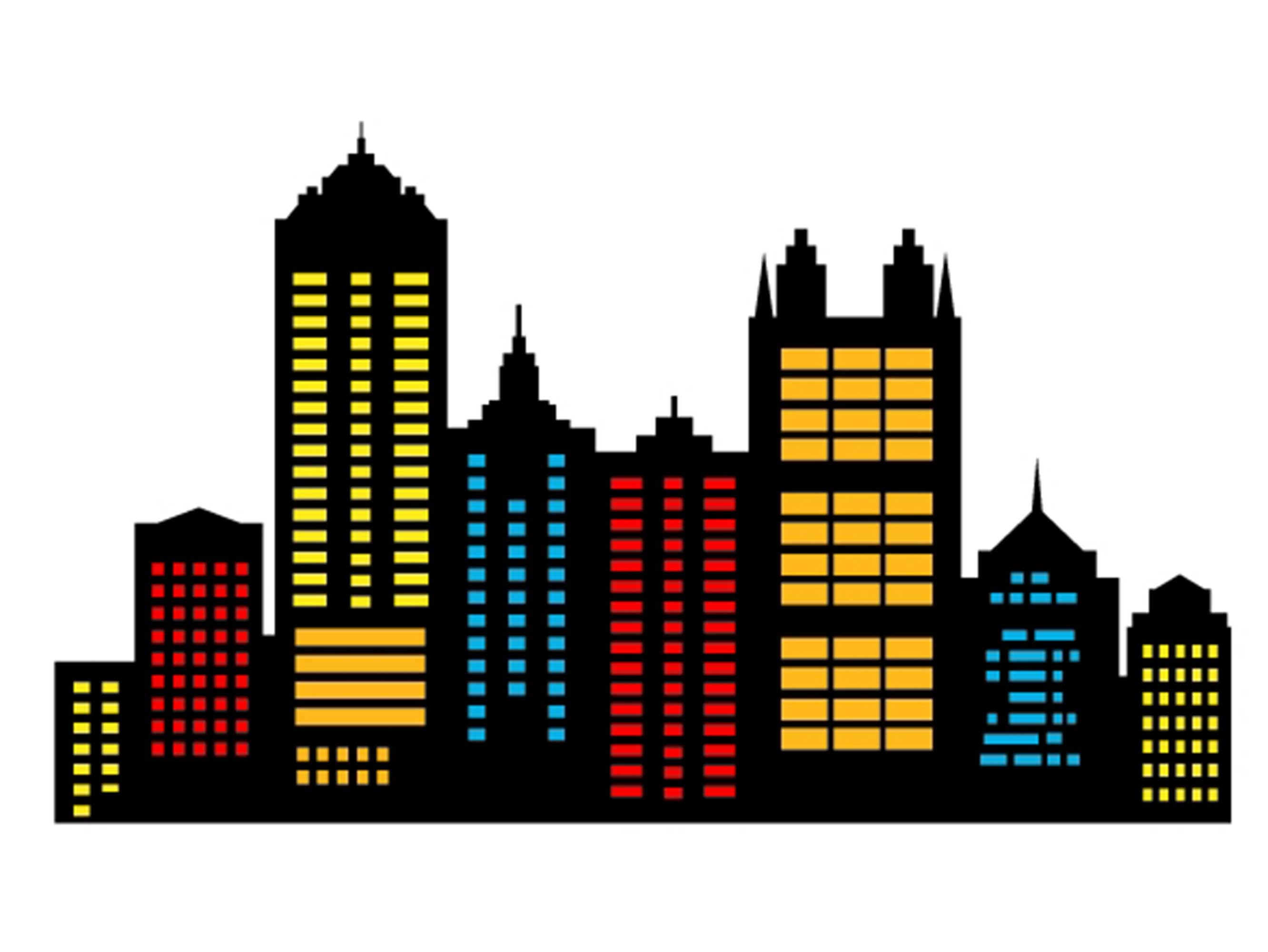 Superhero Cityscape Silhouette: Skyline PNG SVG (digital Download) - Etsy