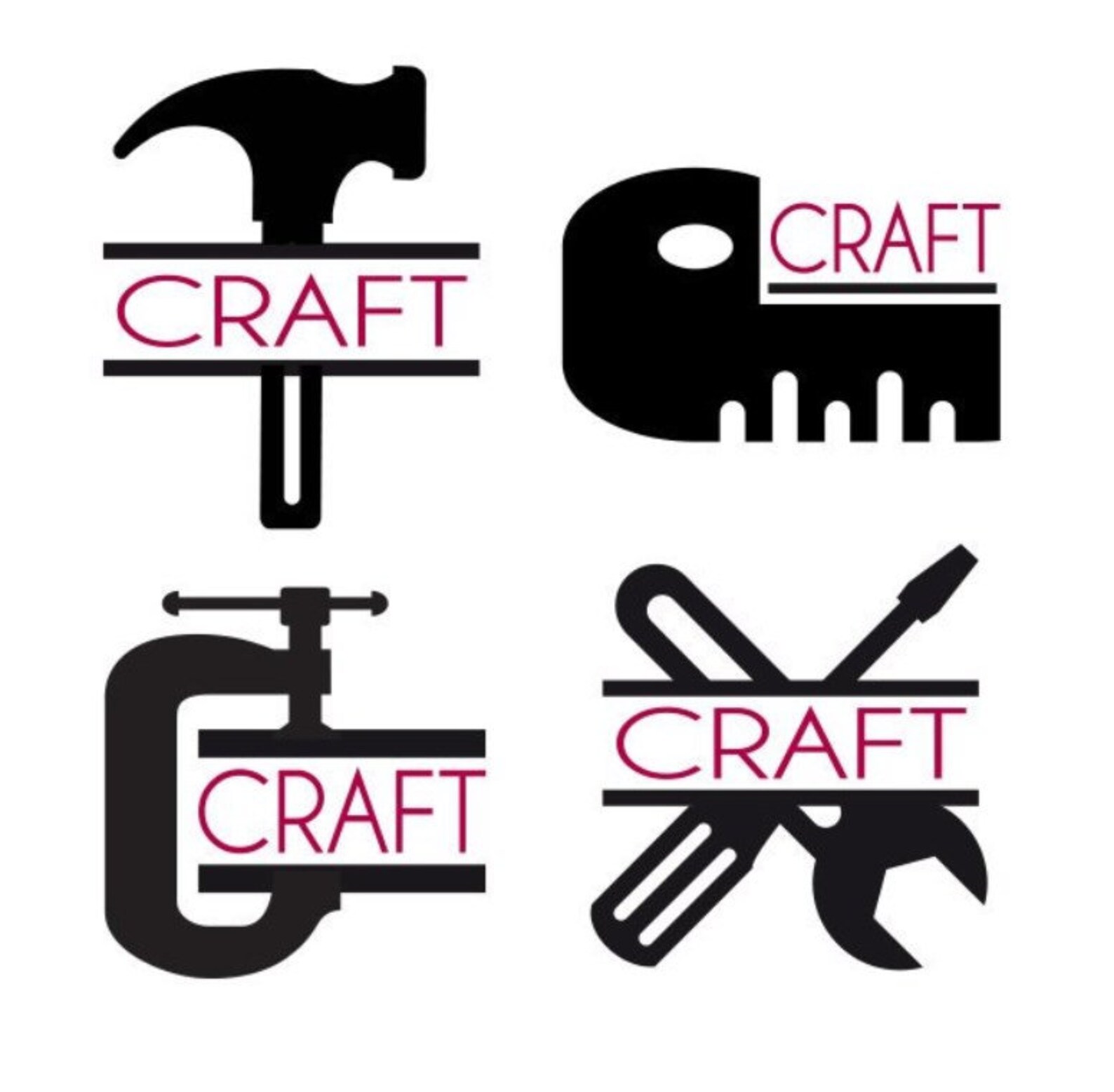 Craft & Repair Logo Clipart: Tool SVG Bundle (digital Download) - Etsy
