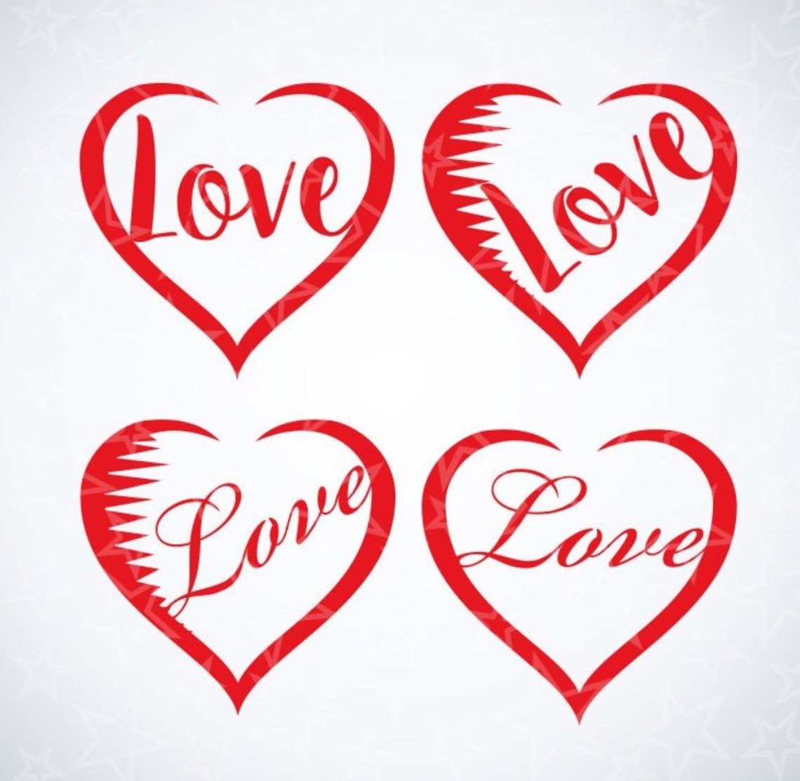 Heart Clipart Valentine Heart Love Clipart Valentines Love | Etsy