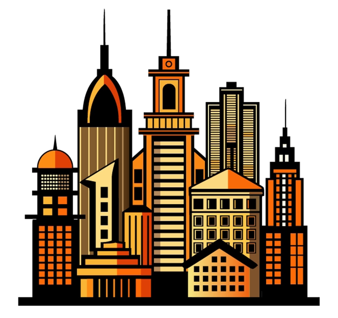 Block Clipart and Buildings SVG Silhouette City PNG Skyscraper Clip Art ...