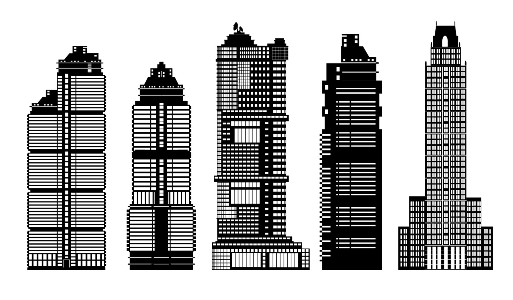 Downtown Buildings Clipart