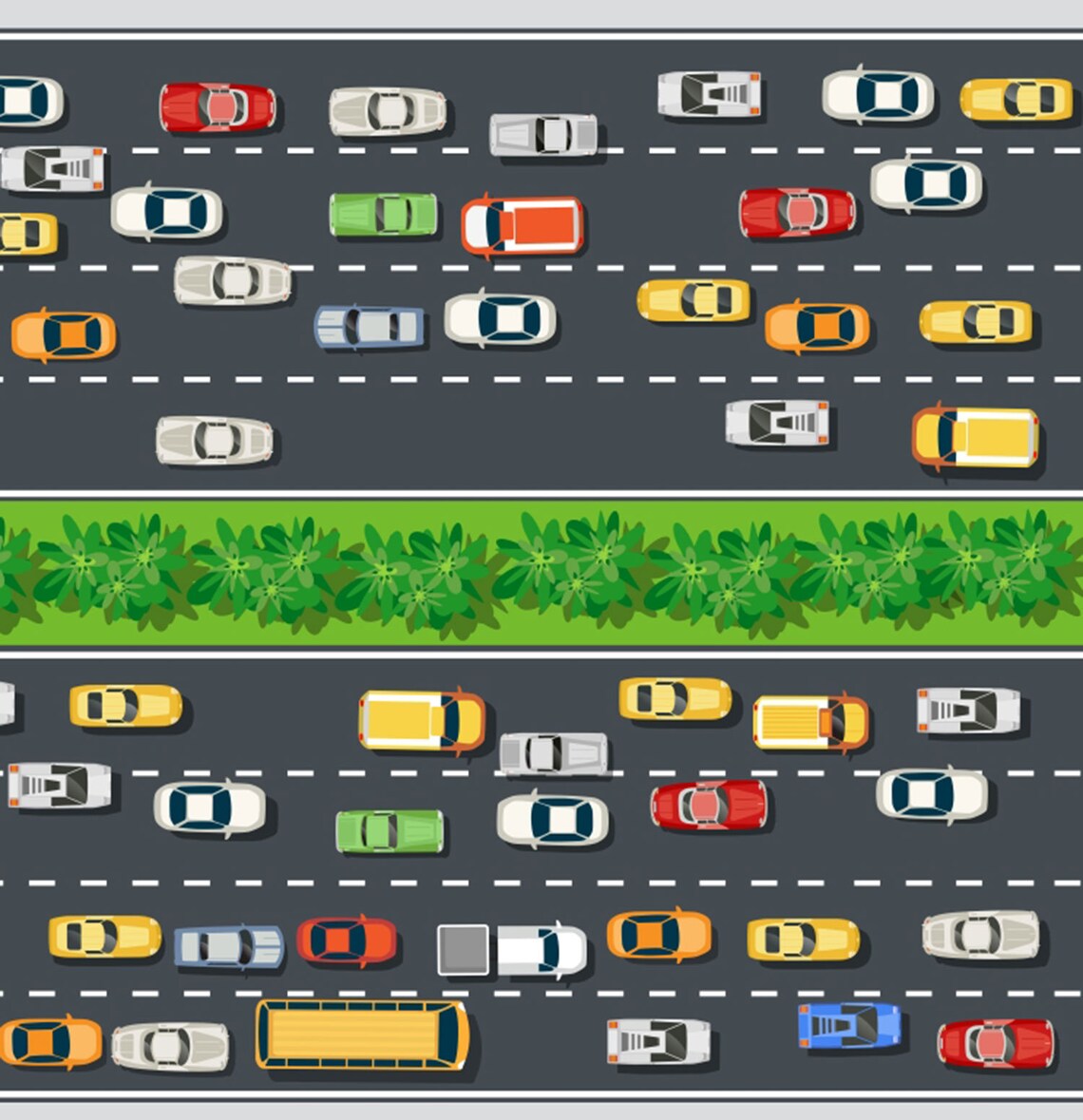 Map of cars pattern High-speed highway traffic jam and urban | Etsy
