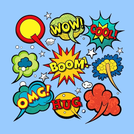 Superhero Bubble Words