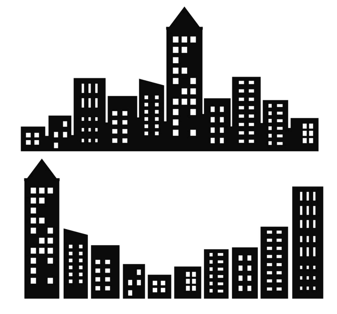Skyline City Clipart Superhero Buildings Block Clipart and Buildings ...