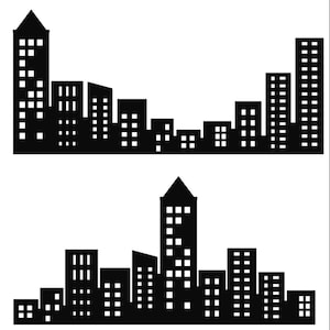 Clipart City Skyline, Superhero Buildings, Block Clipart, Buildings PNG ...
