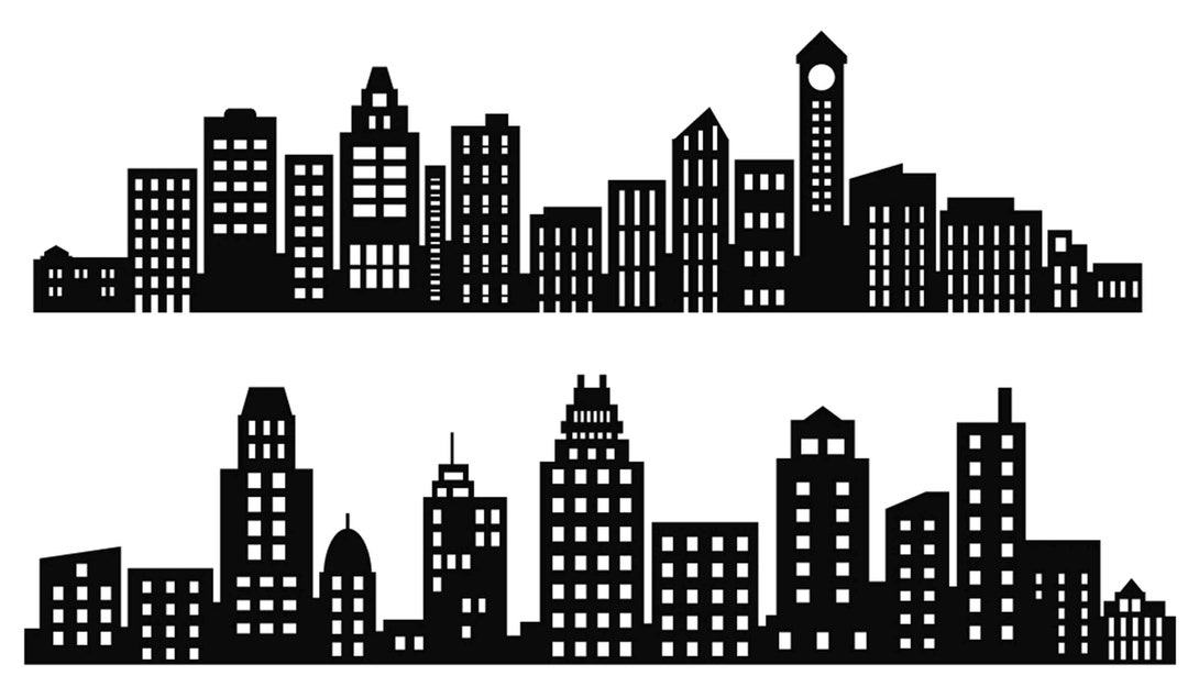 Skyline City Clipart Superhero Buildings Block Clipart and Buildings ...