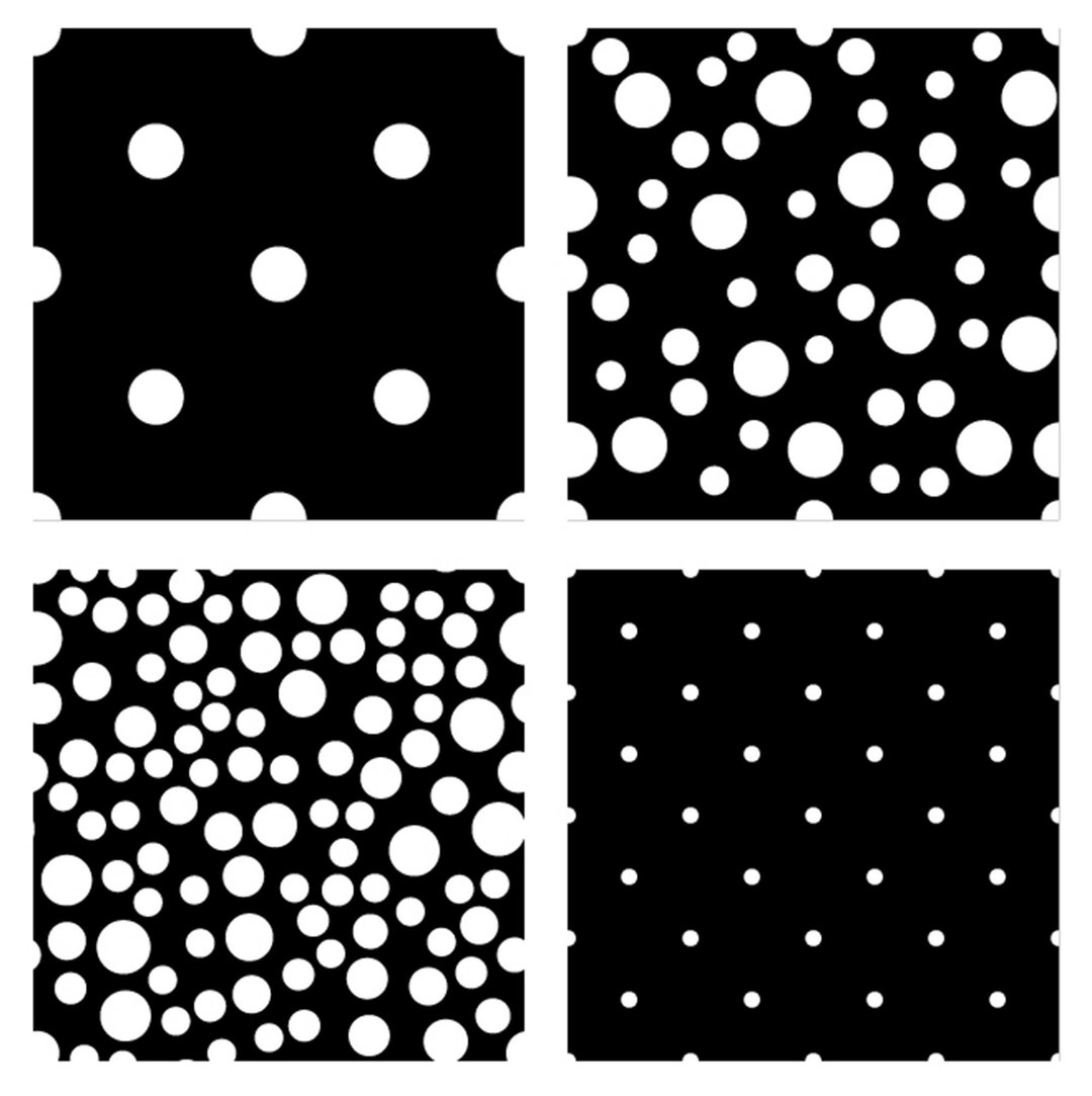 Seamless Set Polka Dots Decoration Pattern Silhouette of a Dots Clipart ...