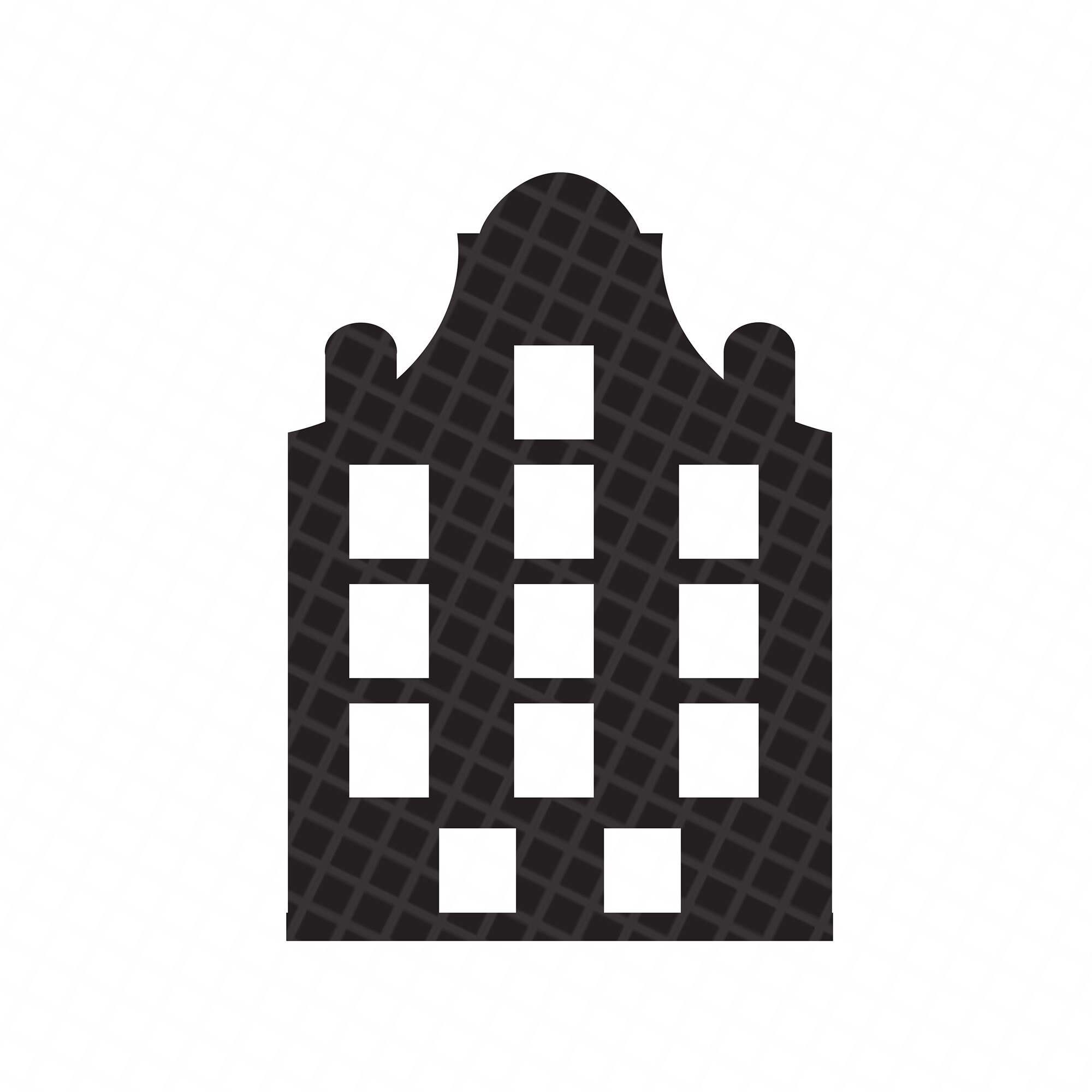Single Building Silhouette Vector