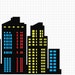 Superhero Cityscape SVG PNG: Skyline Building Clipart (digital Download ...