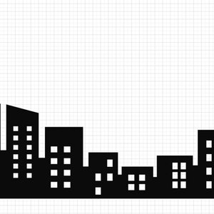 Clipart City Skyline, Superhero Buildings, Block Clipart, Buildings PNG ...