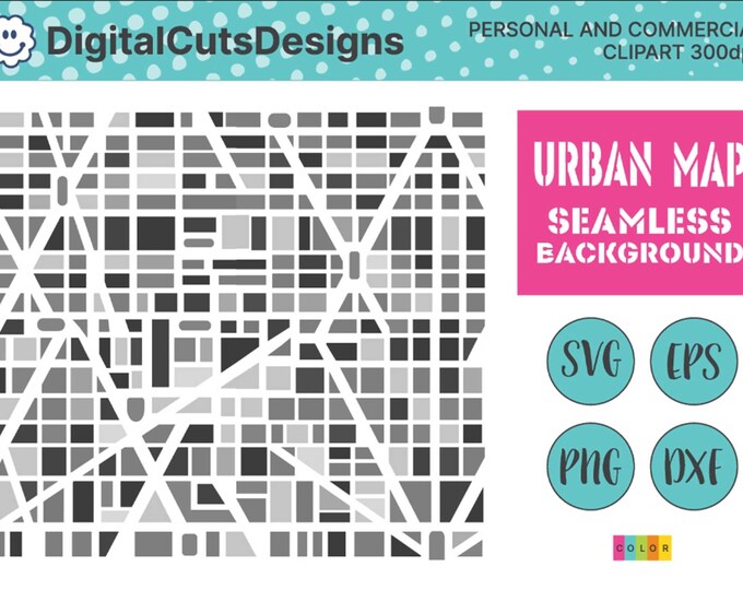 20 City Road Maps Digital Paper, Instant Download, Home Decoration ...