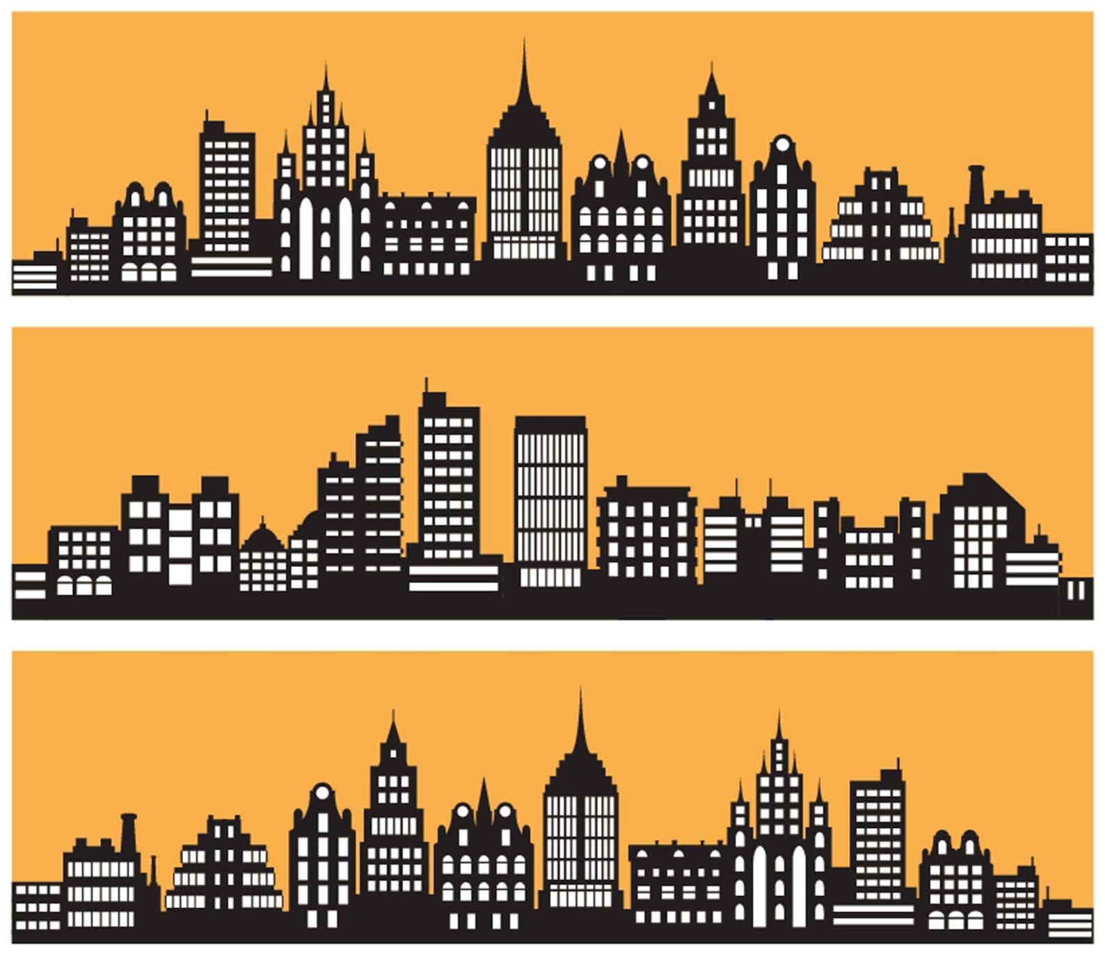 Skyline City Clipart Superhero Buildings Block Clipart and - Etsy
