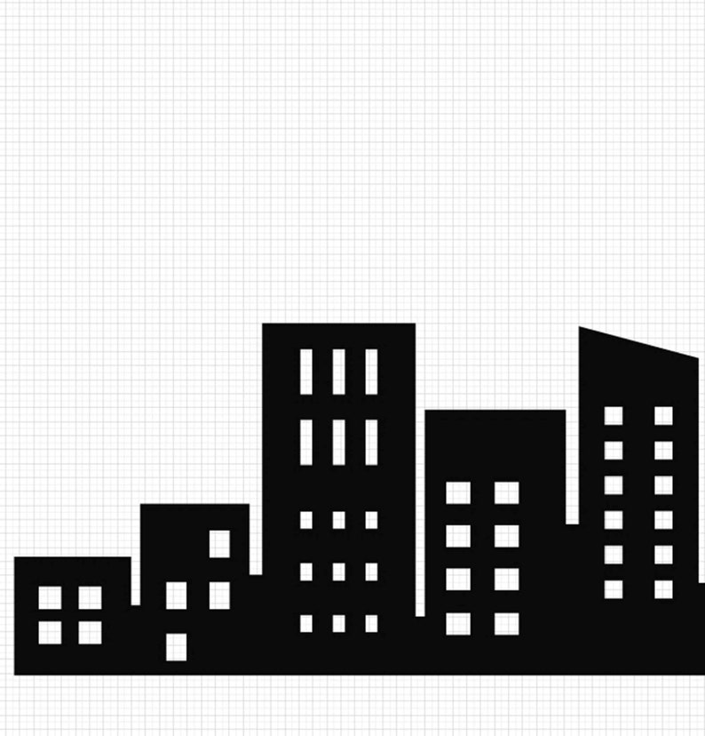 City Skyline Clipart Superhero Buildings and Building City - Etsy