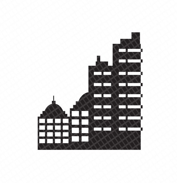 Silhouette Single House Construction Building for Design and - Etsy