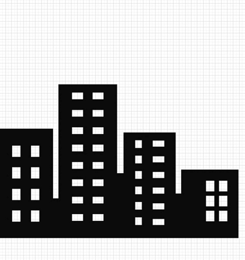 City Skyline Clipart Superhero Buildings and Building City - Etsy