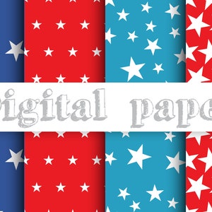 Stars Digital Papers Printable, Stars SVG, Stars, Papers SVG, America ...