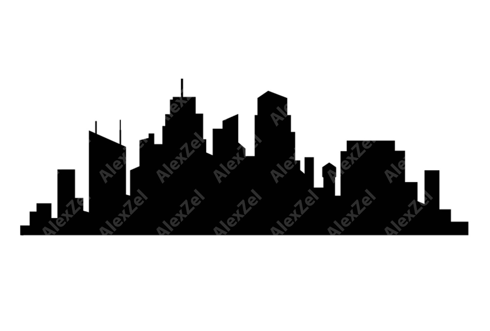 Skyline City Clipart Superhero Buildings Block Clipart and - Etsy