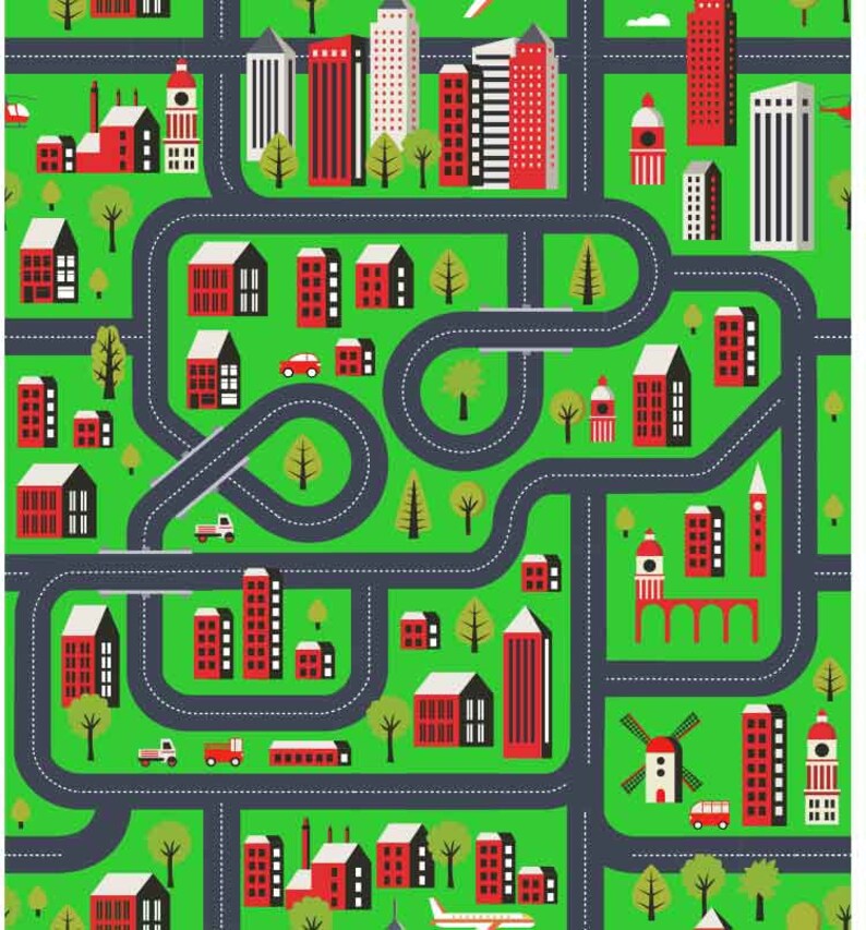 Toys City Paper, City Prints, Seamless Pattern, Commercial Usage ...