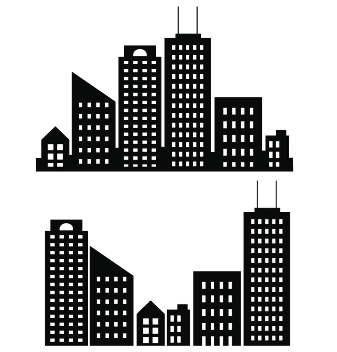 Skyline City Clipart Superhero Buildings Block Clipart and Buildings ...