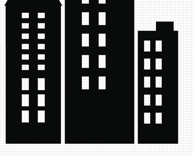 Skyline City Clipart Superhero Buildings Block Clipart and - Etsy
