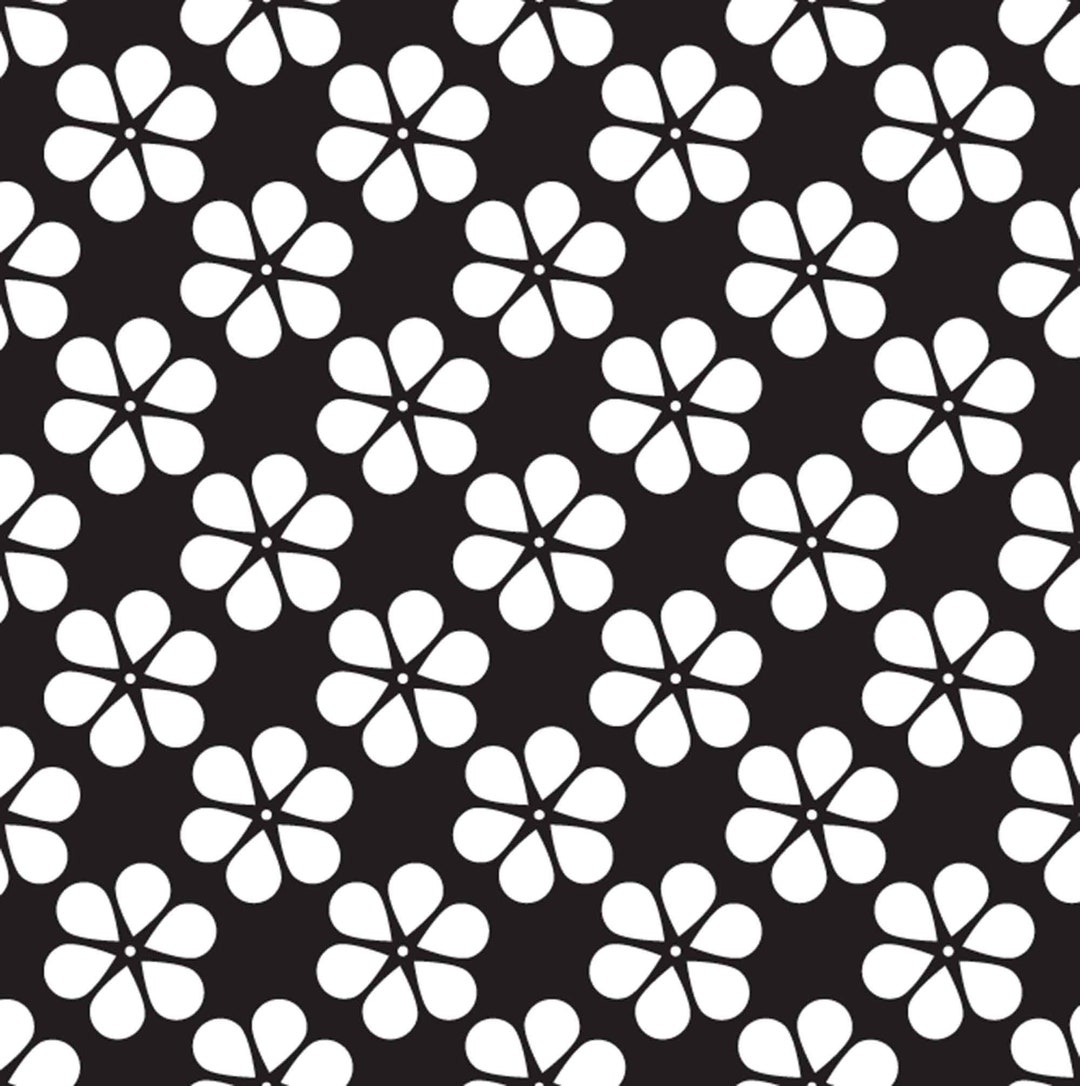 Silhouette of a Floral Pattern Decoration Seamless Pattern Clip Art ...