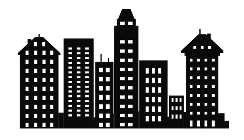 Skyline City Clipart Superhero Buildings Block Clipart and - Etsy