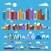 Skyline City Clipart Superhero Buildings Block Clipart and Buildings ...