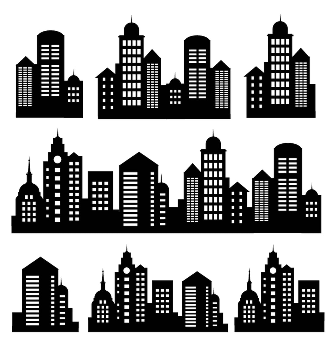 City Silhouette, 3.52.6 Feet, City Skyline, Building Silhouette, City ...