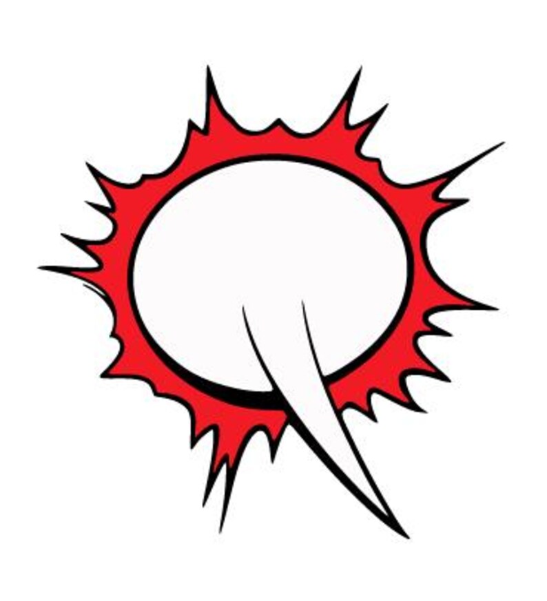 Superhero Comic Word Bubbles: SVG PNG PDF Clipart (digital Download) - Etsy