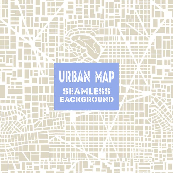 Map Pattern for Urban Digital Paper From a Repeating Pattern | Etsy