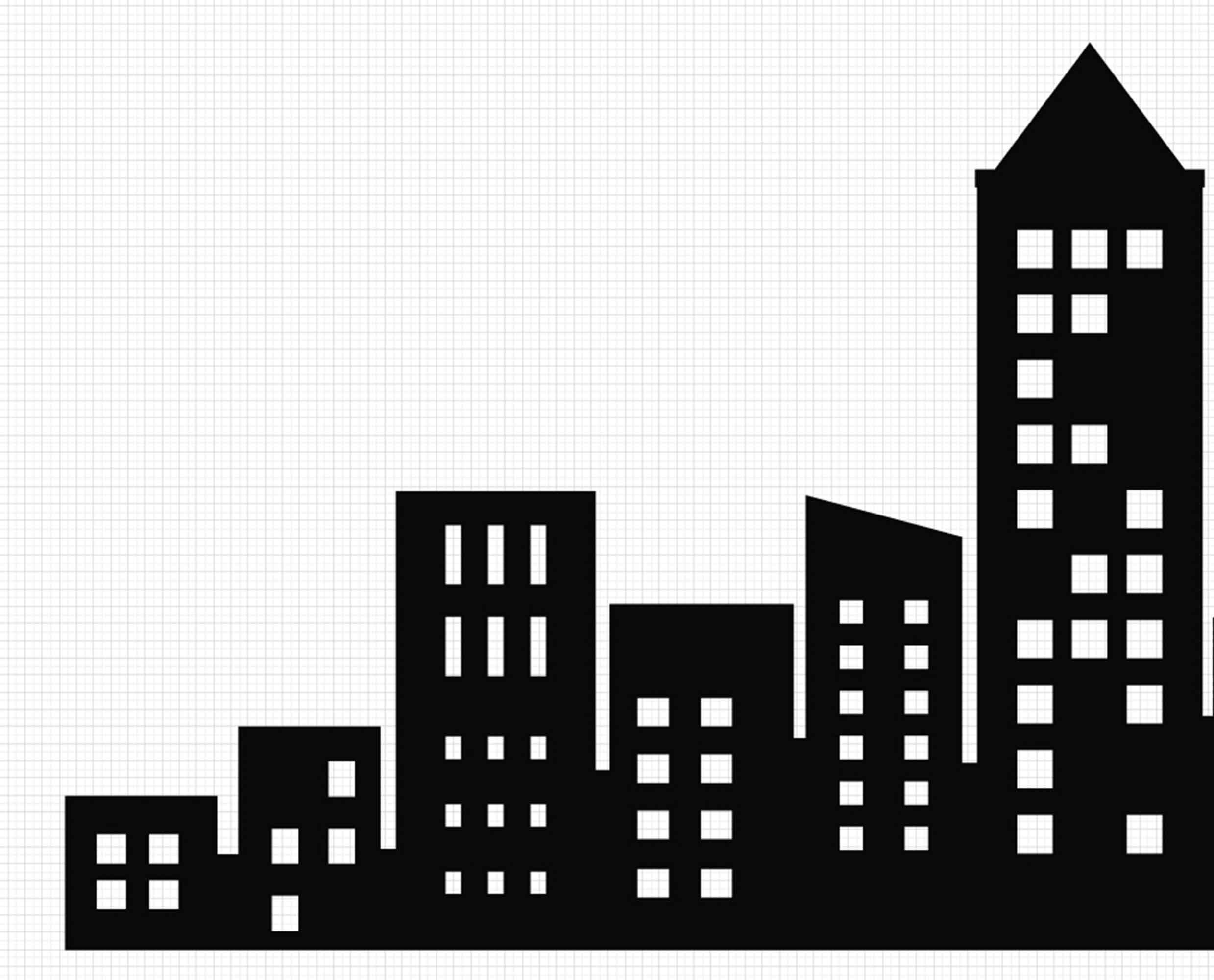 Skyline City Clipart Superhero Buildings Block Clipart and Buildings ...
