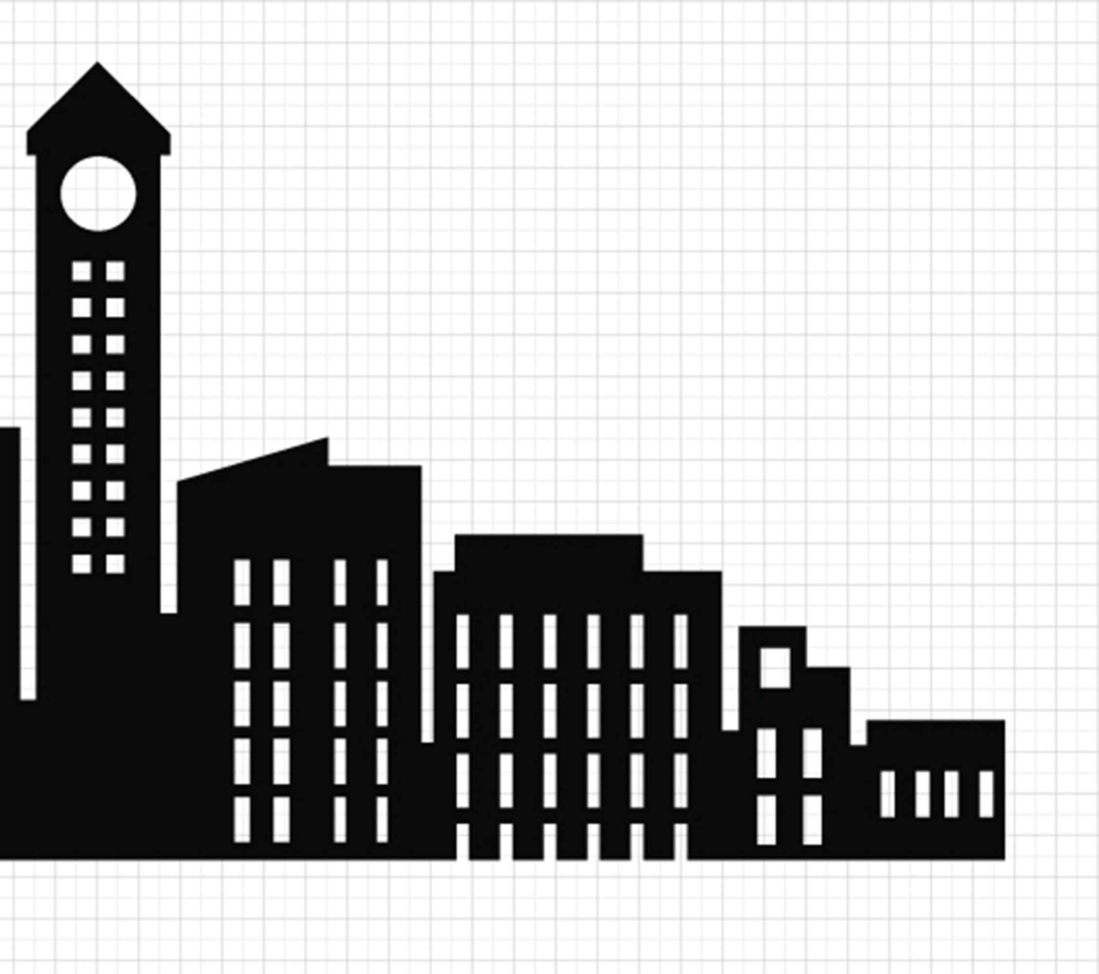 Skyline City Clipart Superhero Buildings Block Clipart and - Etsy Australia