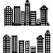Skyline City Clipart Superhero Buildings Block Clipart and Buildings ...