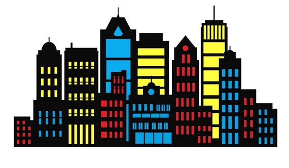 Superhero City Skyline