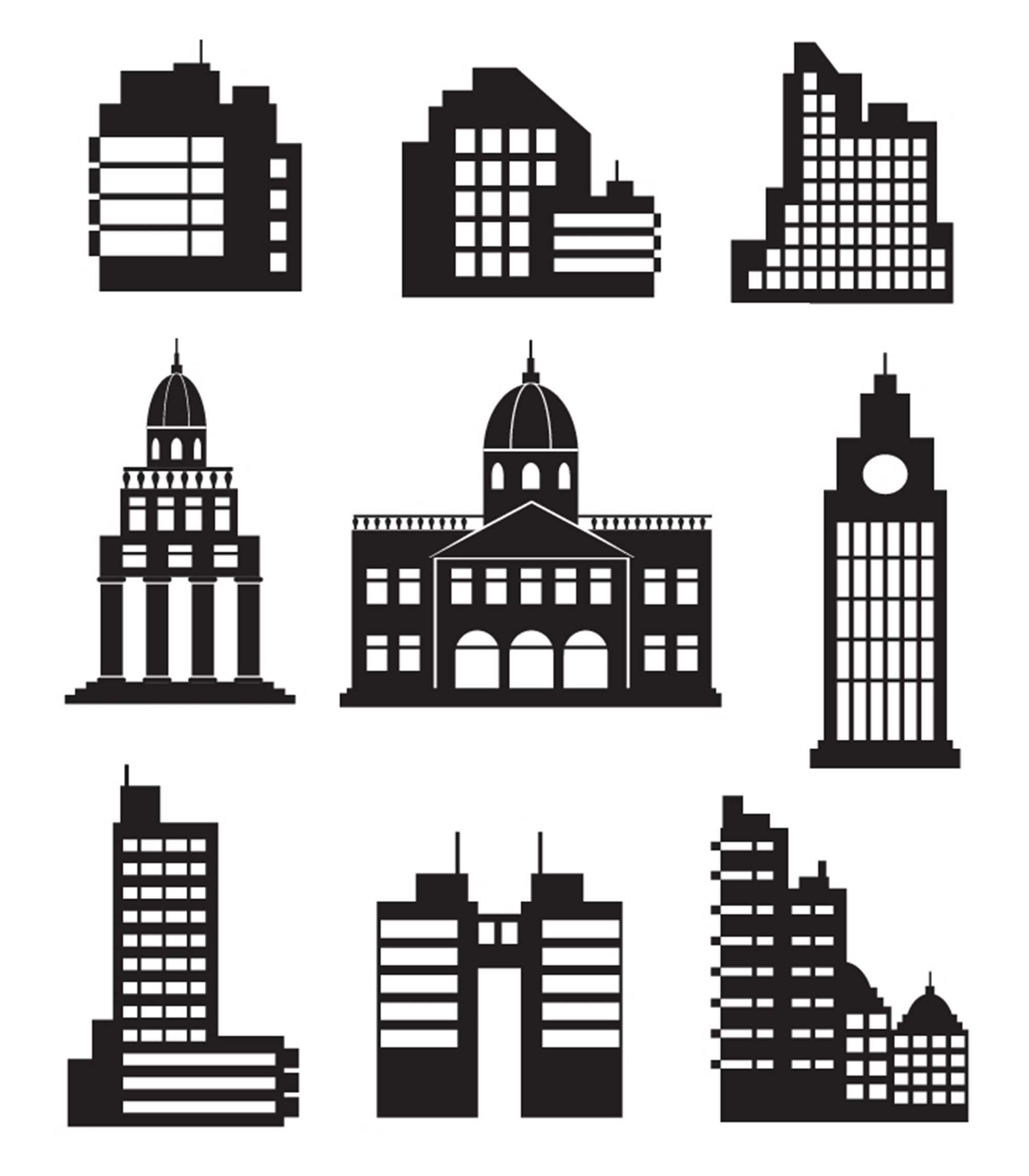 City Silhouette City Skyline Building Silhouette City - Etsy