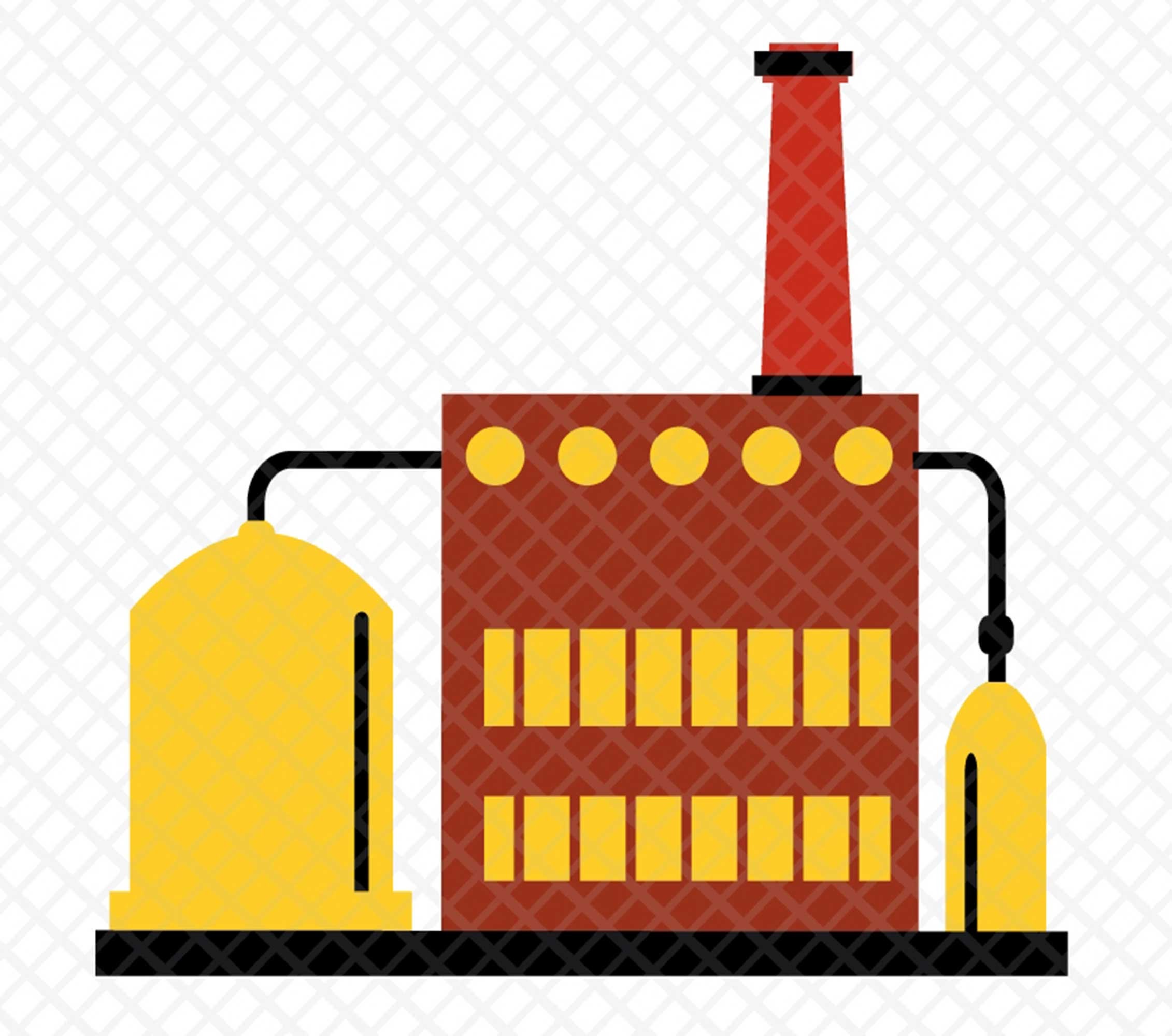 Manufacturing Plant Clipart With Part